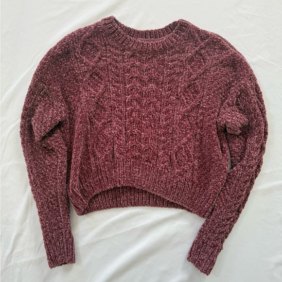PacSun | Sweaters | Pacsun Cropped Knitted Sweater Berry Color Size ...